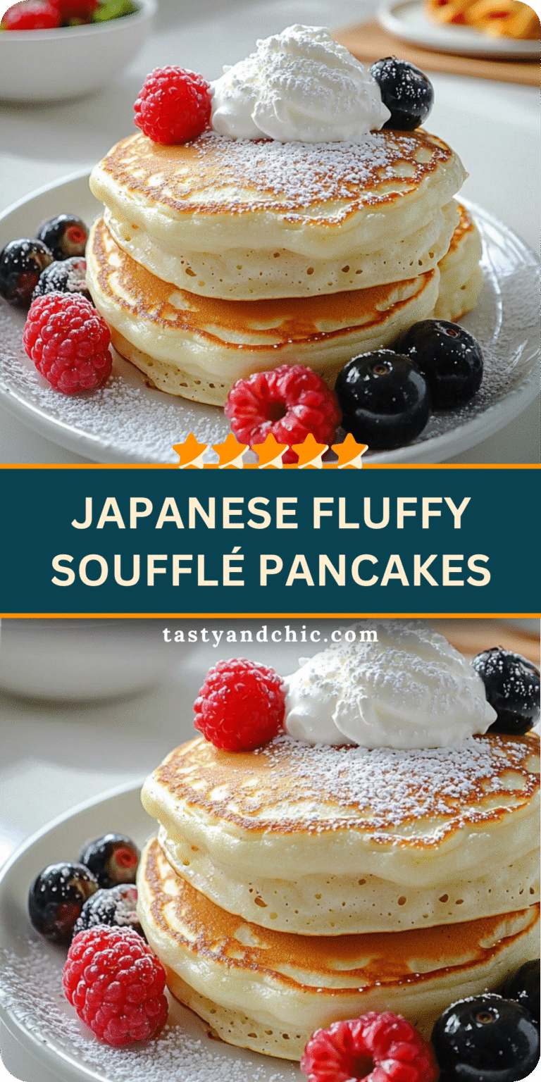 Japanese Fluffy Soufflé Pancakes - tastyandchic.com